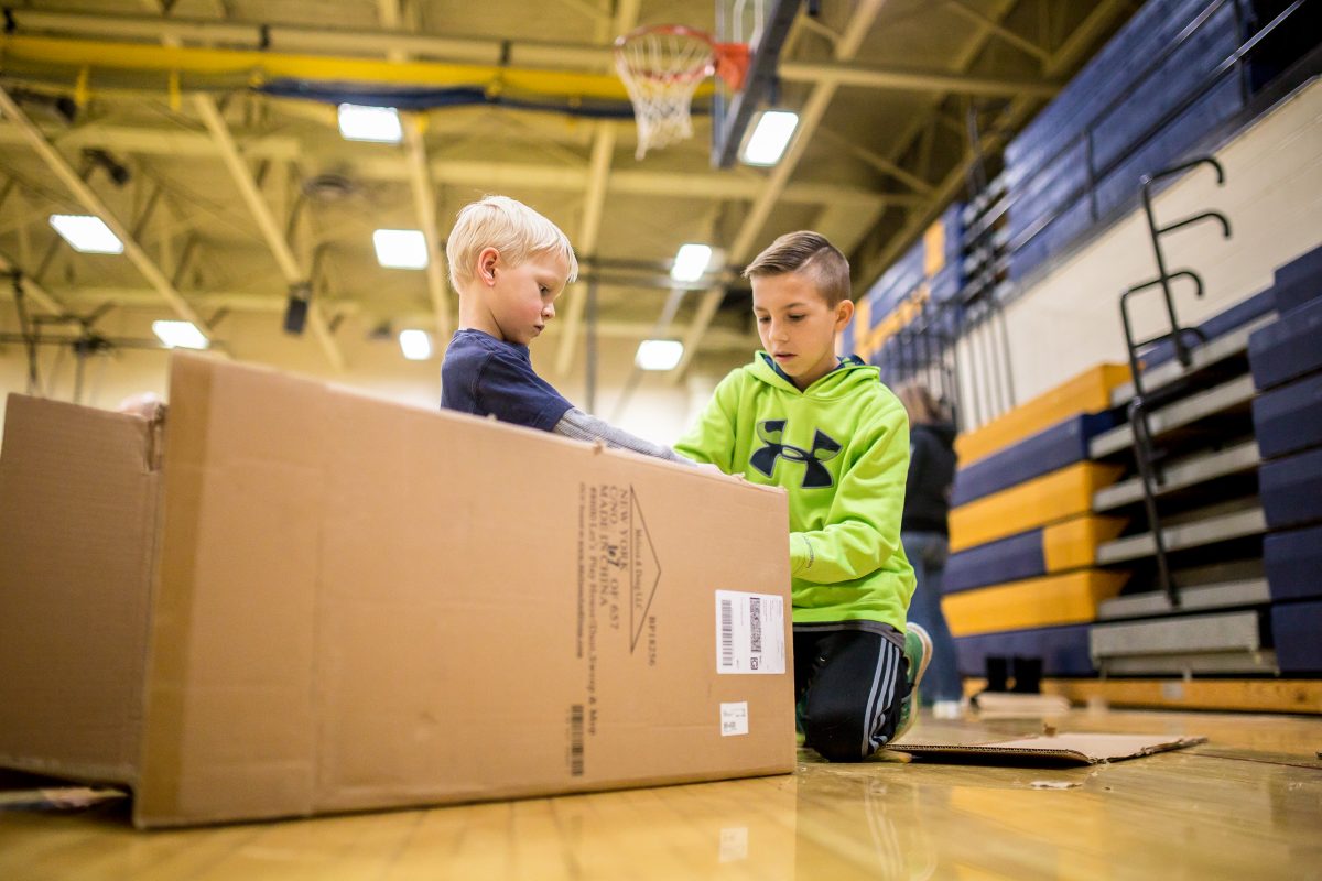 Cardboard Sled Build - Winterfest Grand Haven